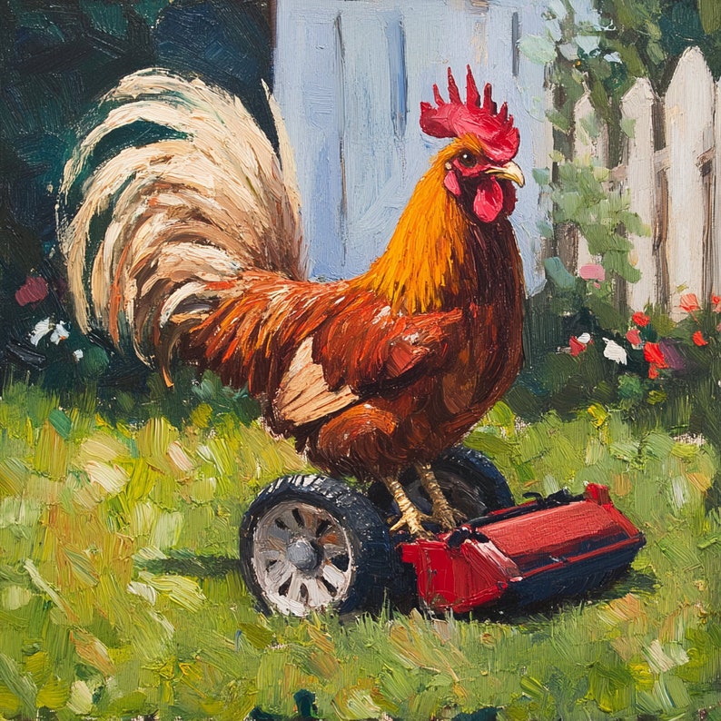 Chickens Doing Chores Digital Items - Etsy