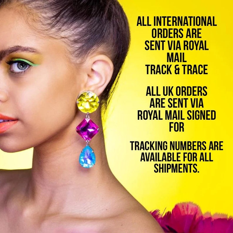 EXTRAVAGANZA Large Crystal Necklace, Silver Plate, Adjustable to 22 ...