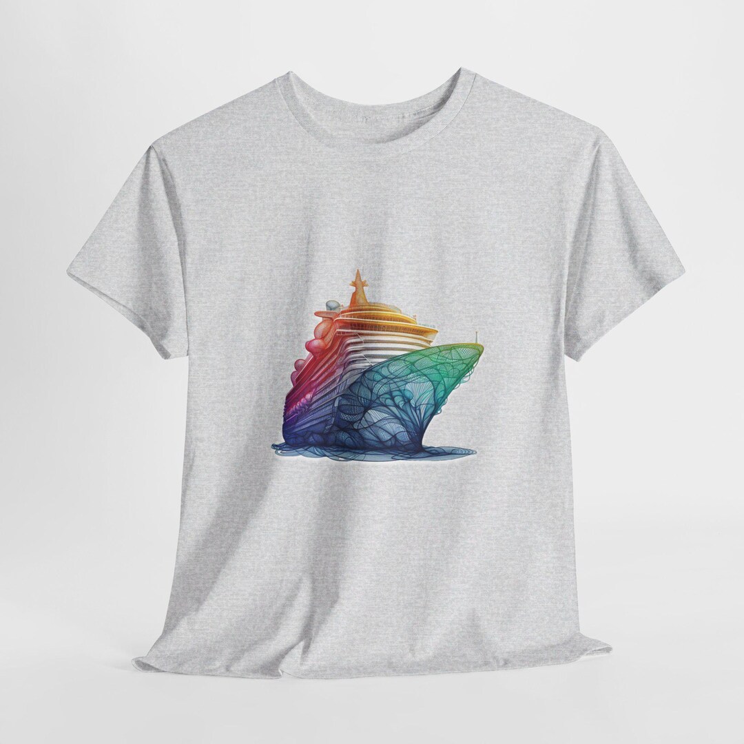 Wireframe Cruise Ship T-shirt - Etsy