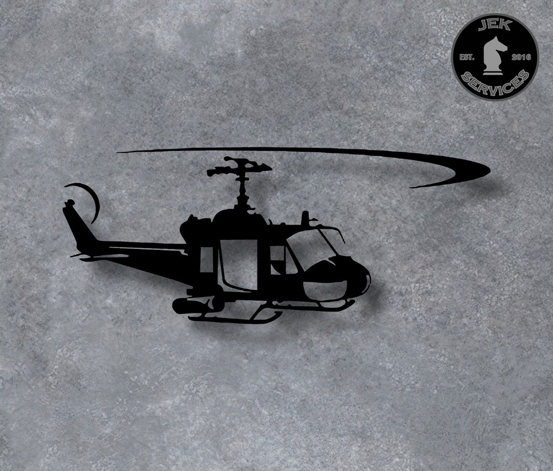 Huey Helicopter Vinyl Decal - Etsy