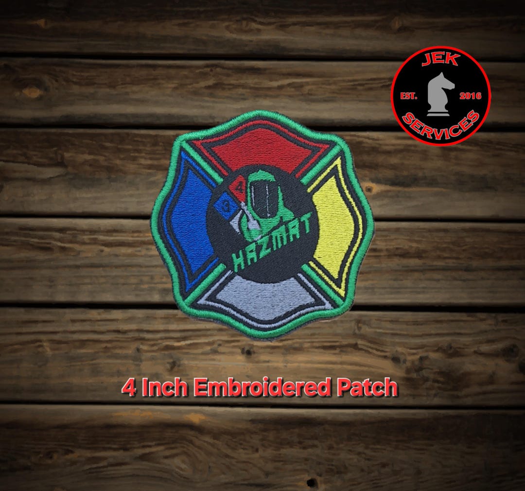 HAZMAT Team Fire Department Embroidered Patch 4 Inch X 4 Inch - Etsy