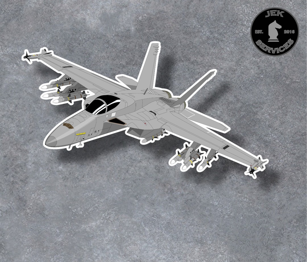 F18 Hornet Navy Aviation Waterproof Sticker Decal for Water Bottles ...