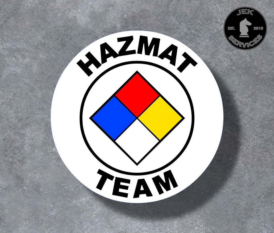 Hazmat Team Waterproof Sticker Decal for Hard Hats, Helmets, Water ...