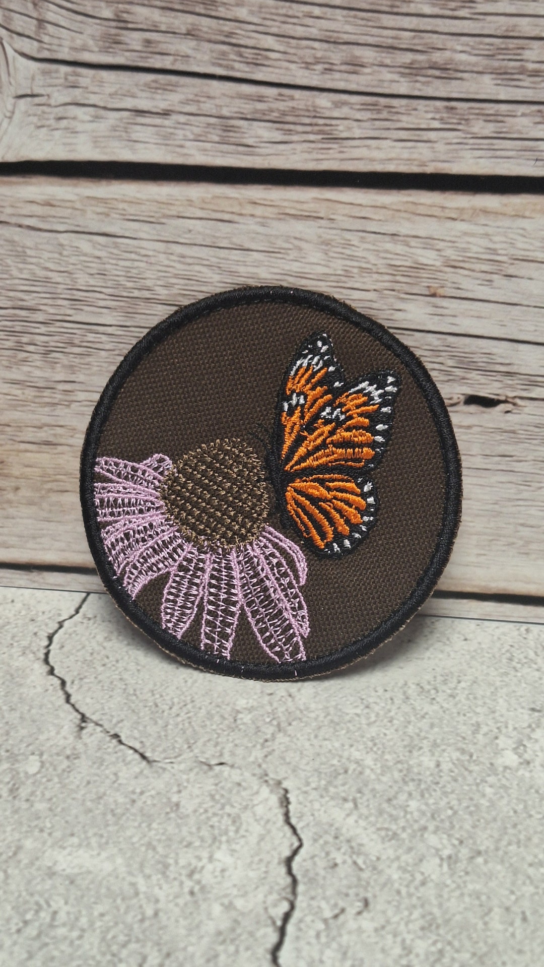 Custom Cone Flower and Butterfly 3 Circle Patch - Etsy