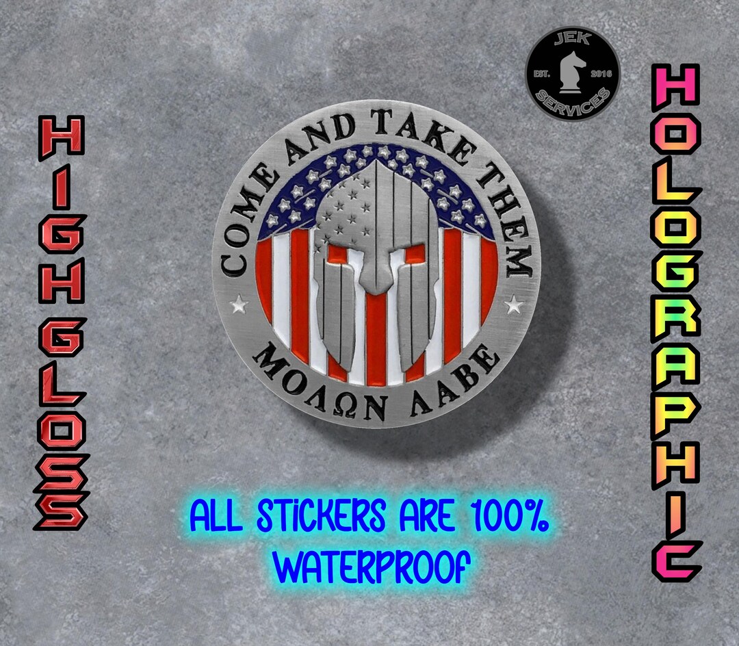 Molan Labe American Flag Background Waterproof Sticker Decal for ...