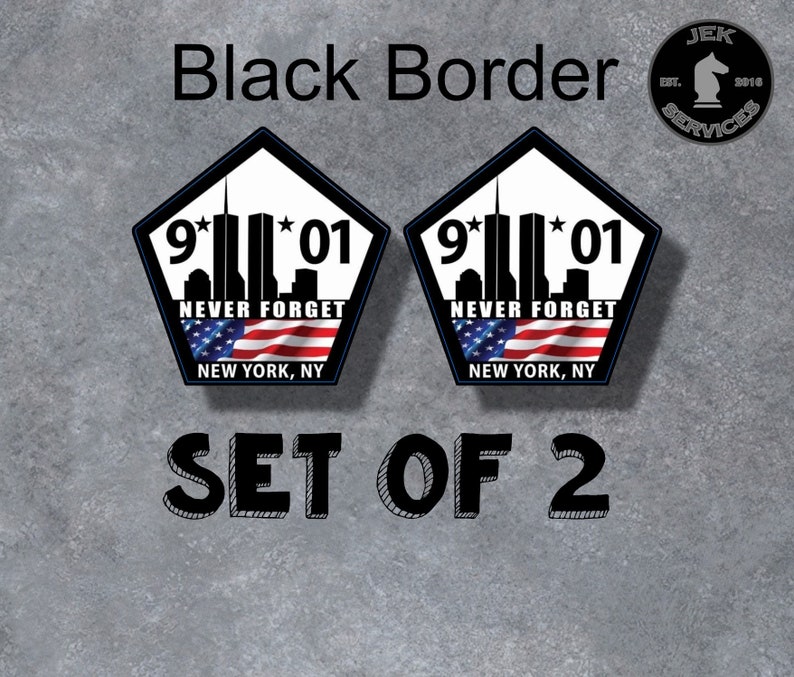 9-11 Memorial Waterproof Sticker Decal for Water Bottles & Laptops ...