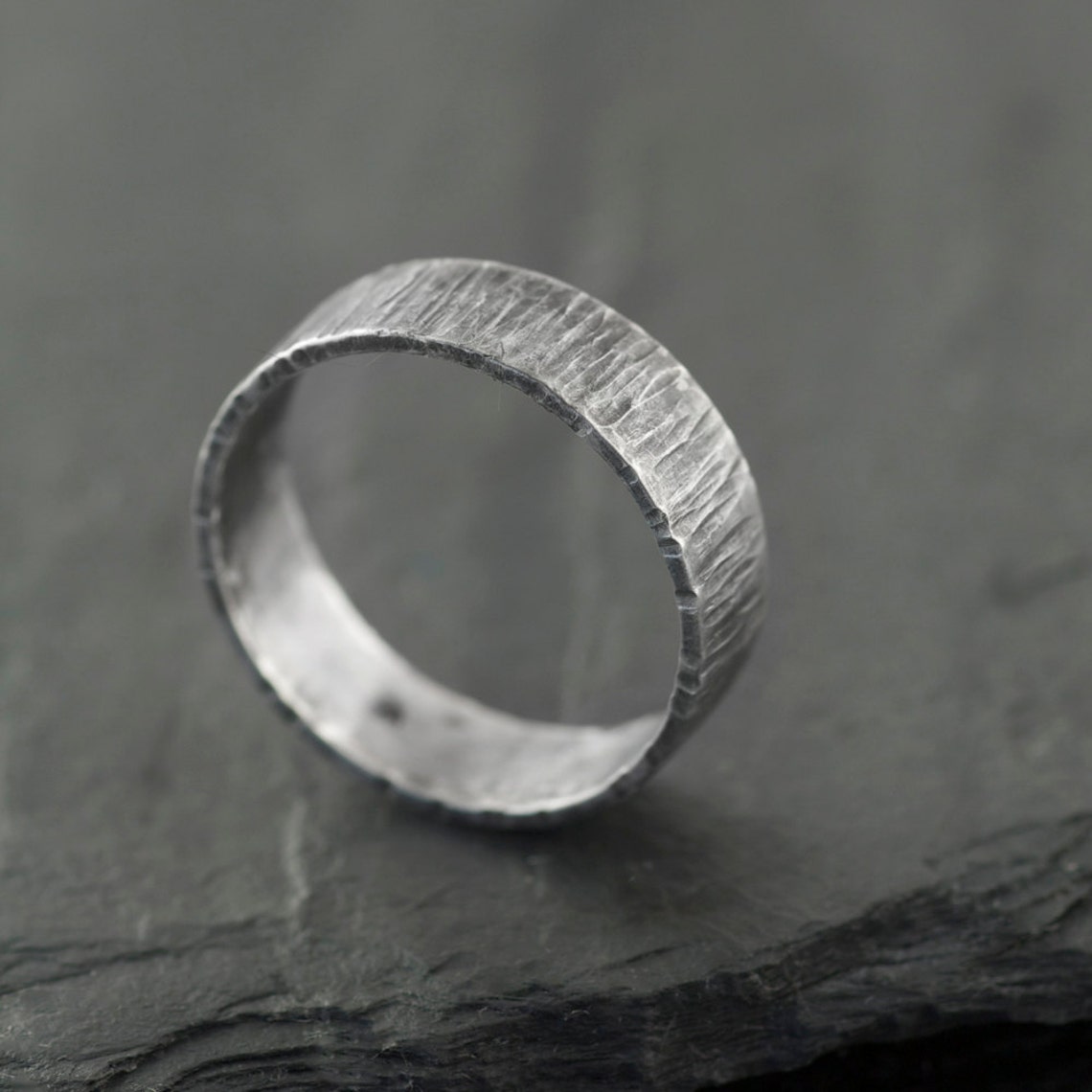 Hand Forged Ring Silver Eco Friendly Metal - Etsy