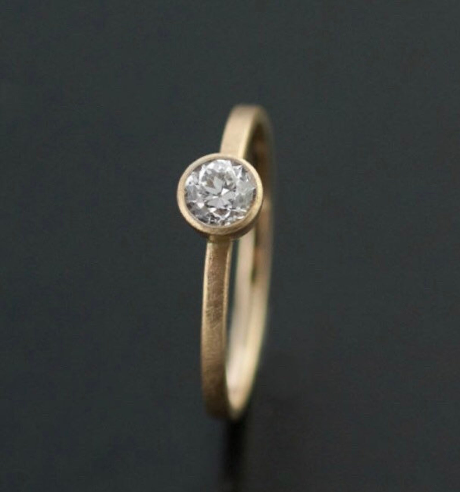 Diamond Elegance .25ct Bezel Set Diamond - Etsy