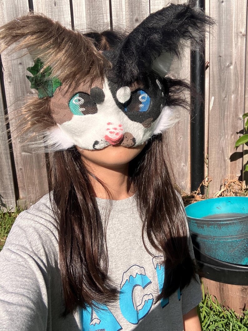 Calico Cat Animal Mask for Cosplay, Therians, Quadrobics - Etsy