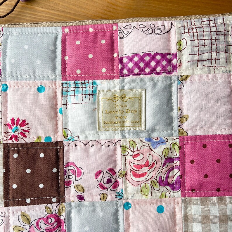 Quilted iPad Sleeve / Handmade Book Cover / iPad Case / Large Pouch ...