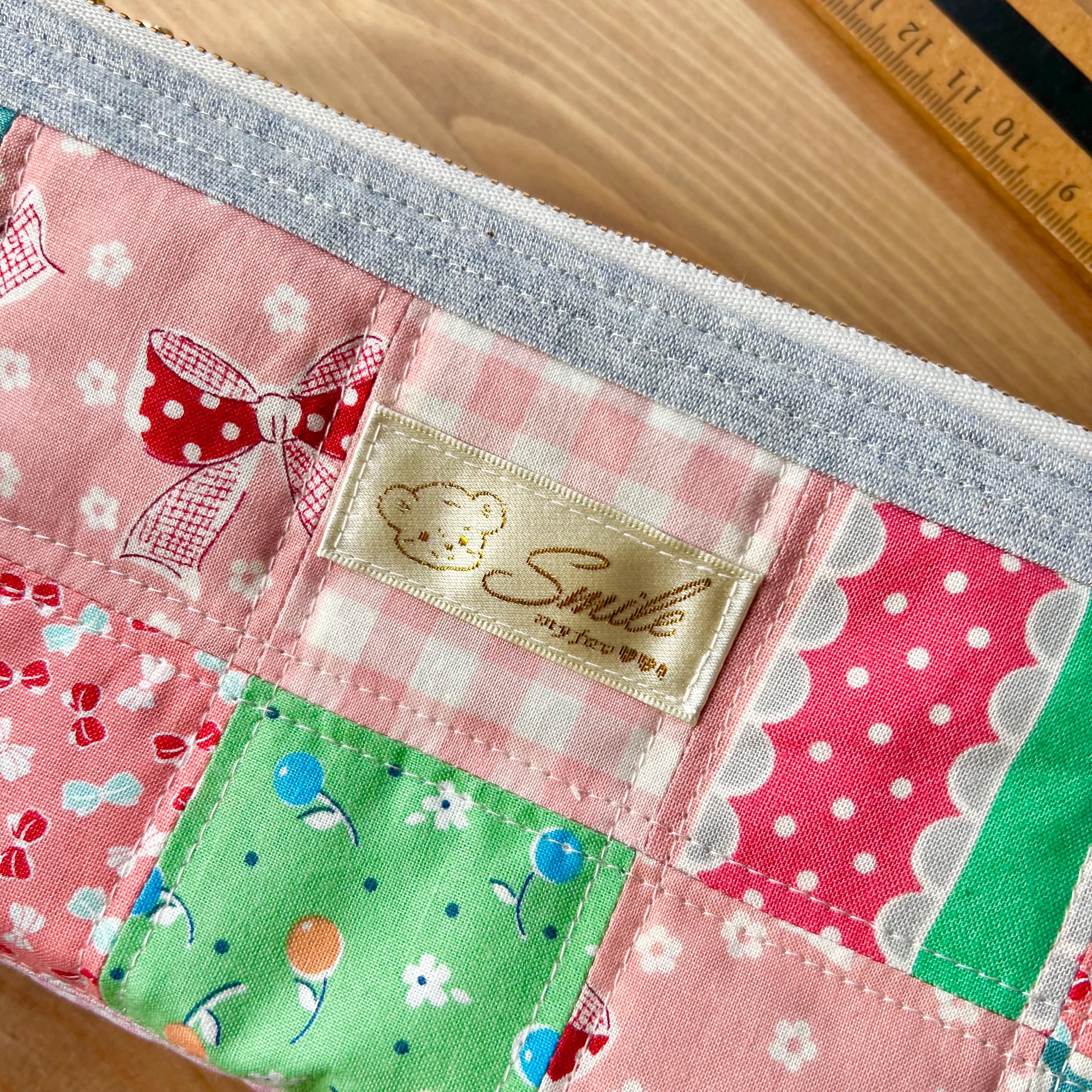 Patchwork Quilted Pencil Case / Handmade Zipper Pouch / Cosmetic Pouch ...