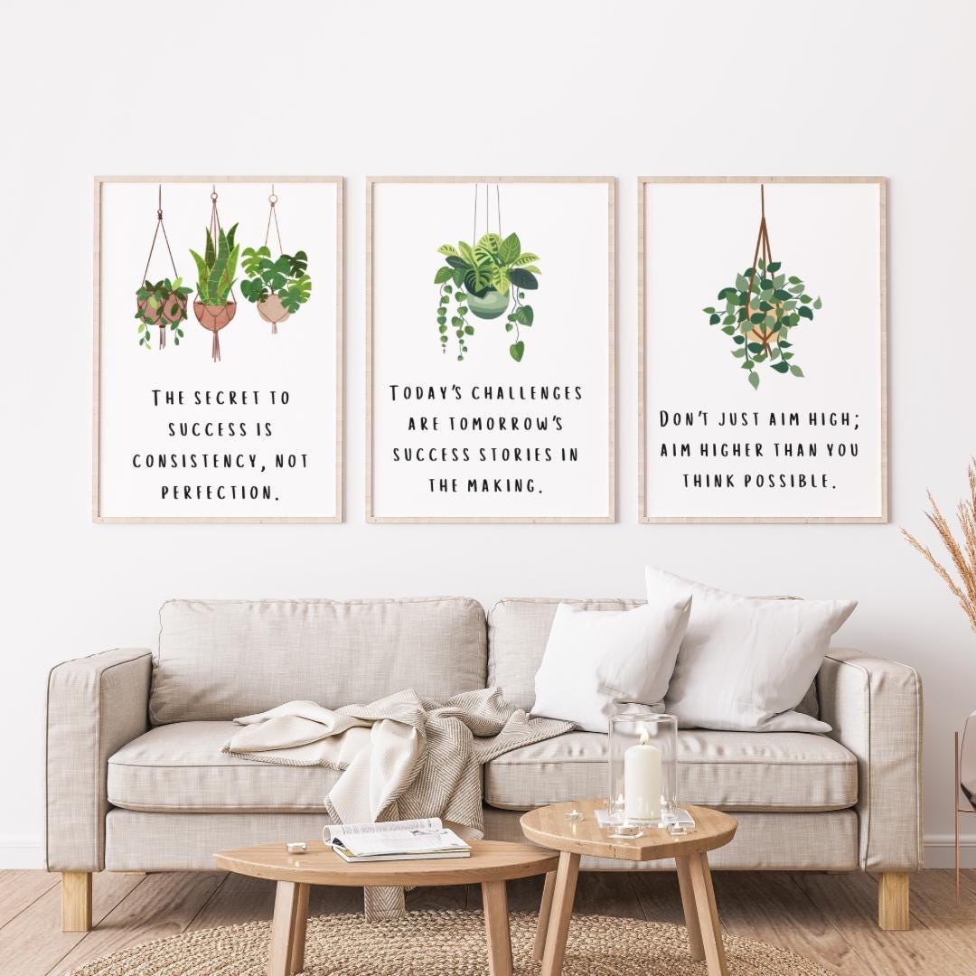 Plant Inspo Affirmation Wall Art Botanical Quote Wall Art Boho Plant ...