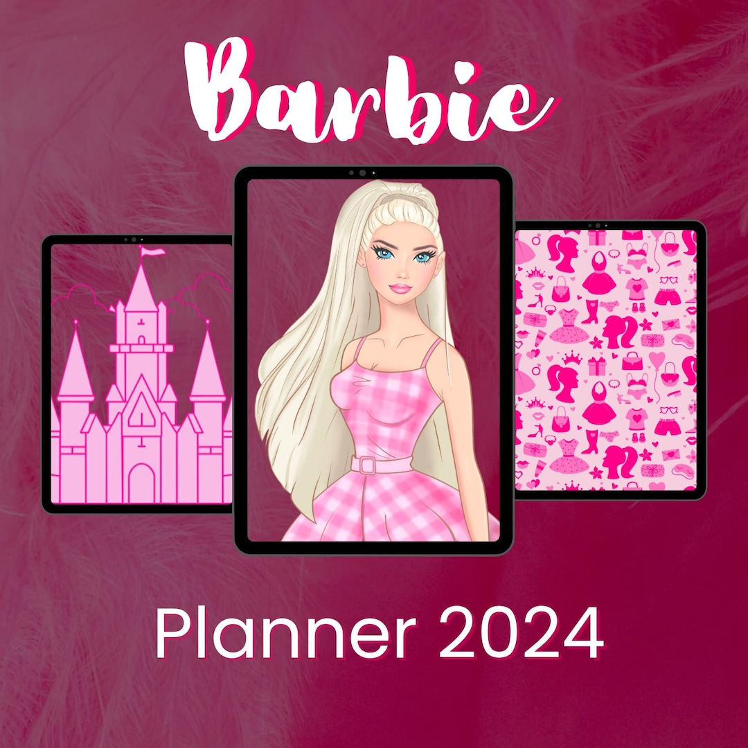 Barbie Digital Planner, 2024 Barbie Planner, Digital Barbie Planner ...