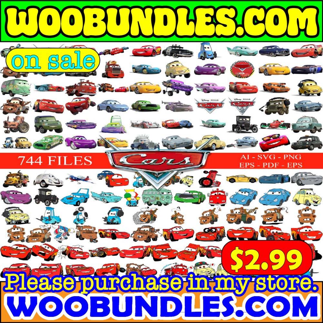 Cars SVG Bundle, Cars Clipart, Cars SVG, Planes and Cars Birthday ...