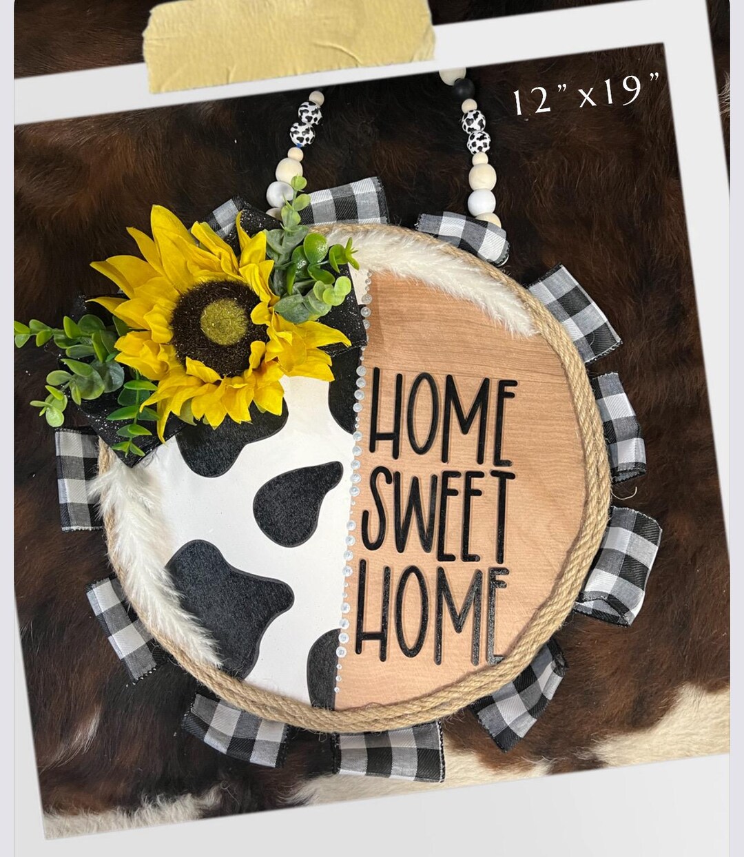 Cow Print Door Signs - Etsy