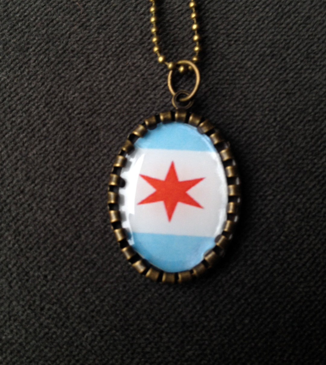 Chicago Flag Necklace / Chicago Star Necklace, Made in Chicago ...
