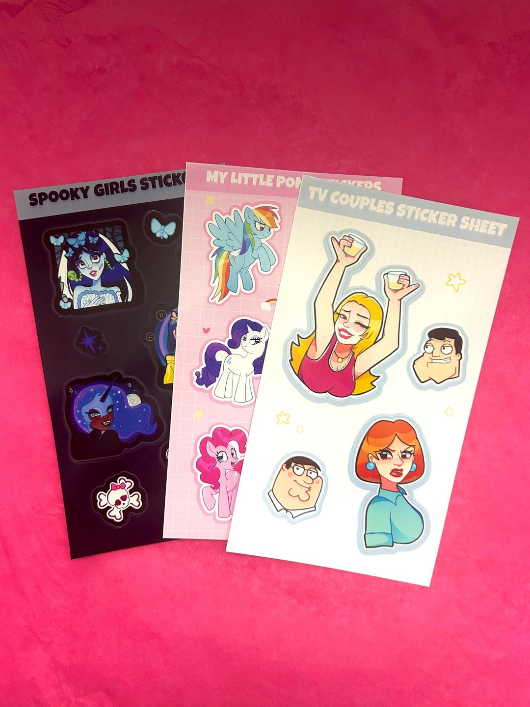 Cartoon Characters Sticker Sheets ~ | 4 X 7 In - Etsy
