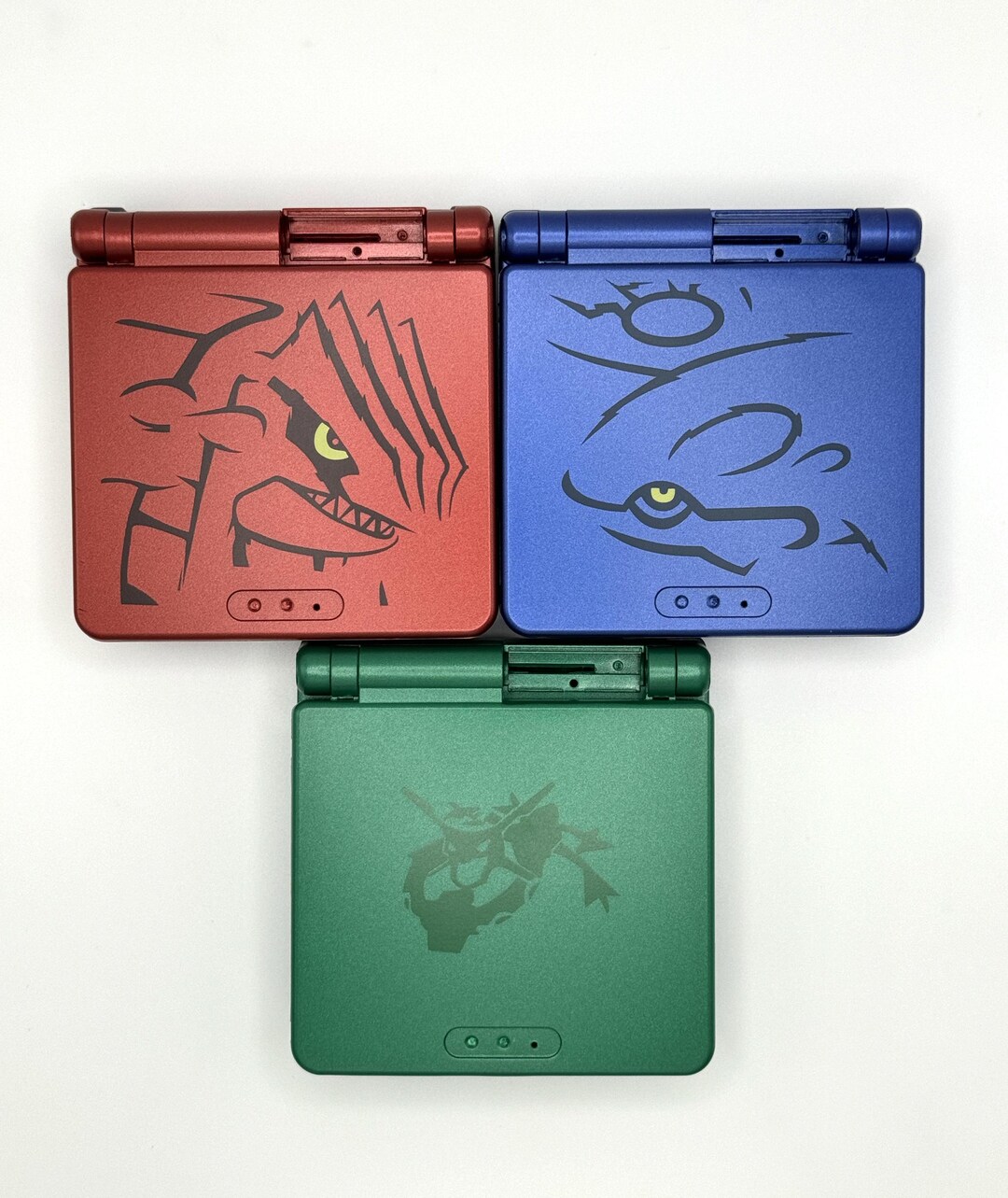 Gameboy Advance SP Replacement Shells Pokemon Groudon, Kyogre, Rayquaza ...