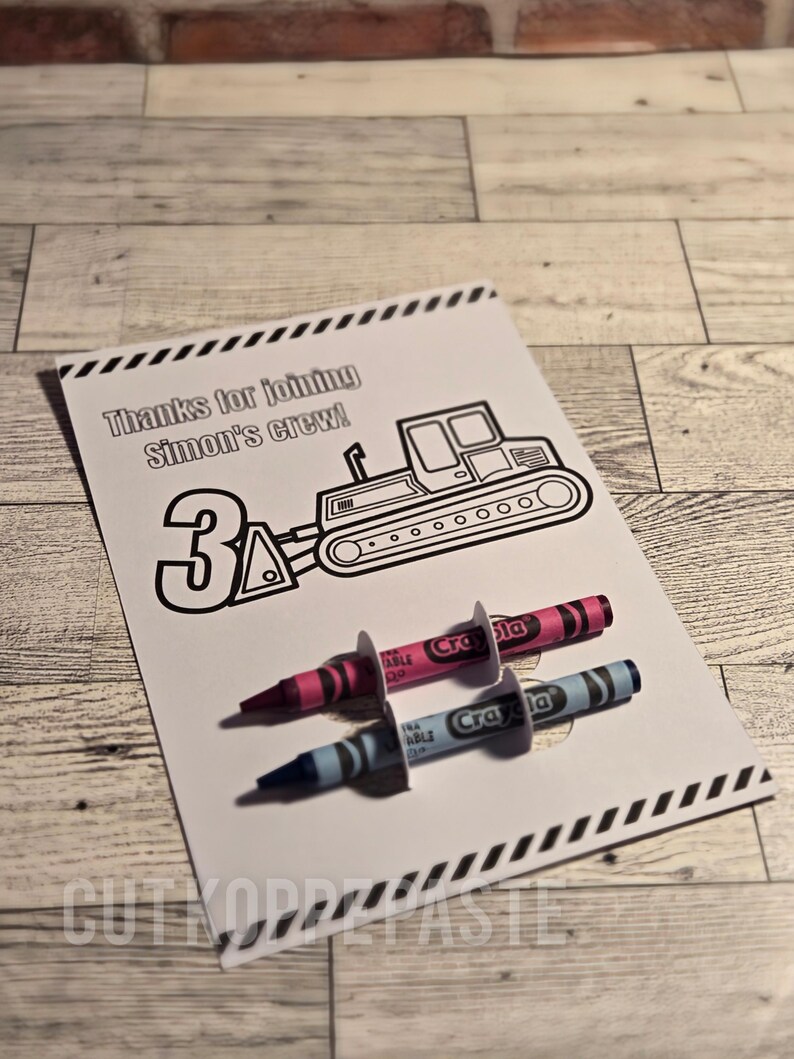 Custom Coloring / Crayon Party Favor - Etsy