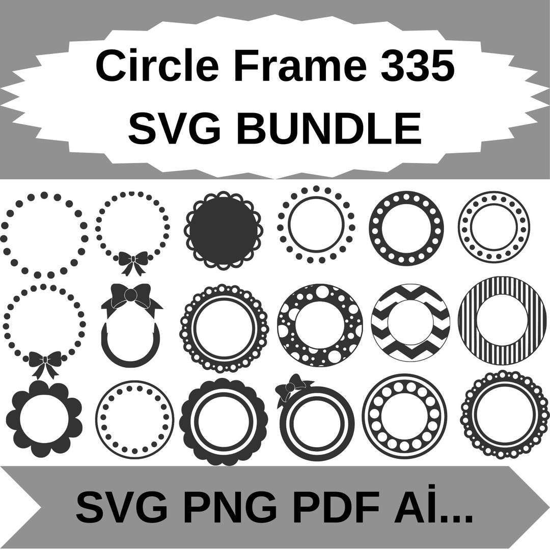 Circle Frame SVG, Monogram Circle Frames Svg, Circle Border Svg ...
