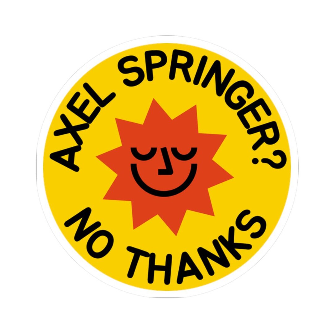 Axel Springer? No Thanks Kiss-cut Sticker - Pro-palestine Sticker ...
