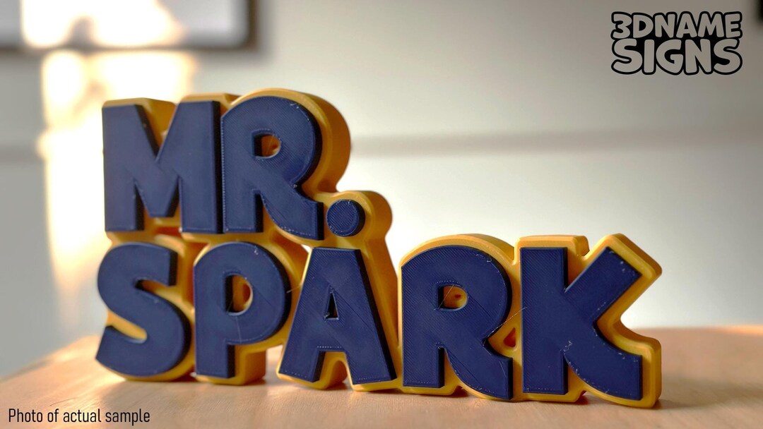 Personalized 3D Desk Name Signs - Etsy