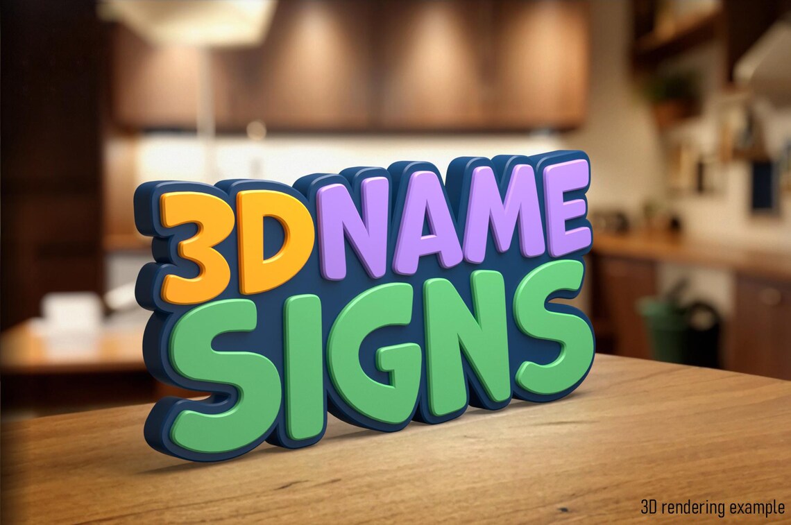 Personalized 3D Desk Name Signs - Etsy