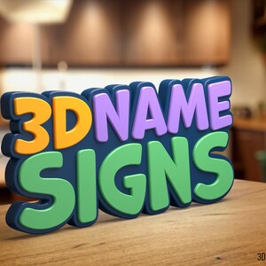 Personalized 3D Desk Name Signs - Etsy