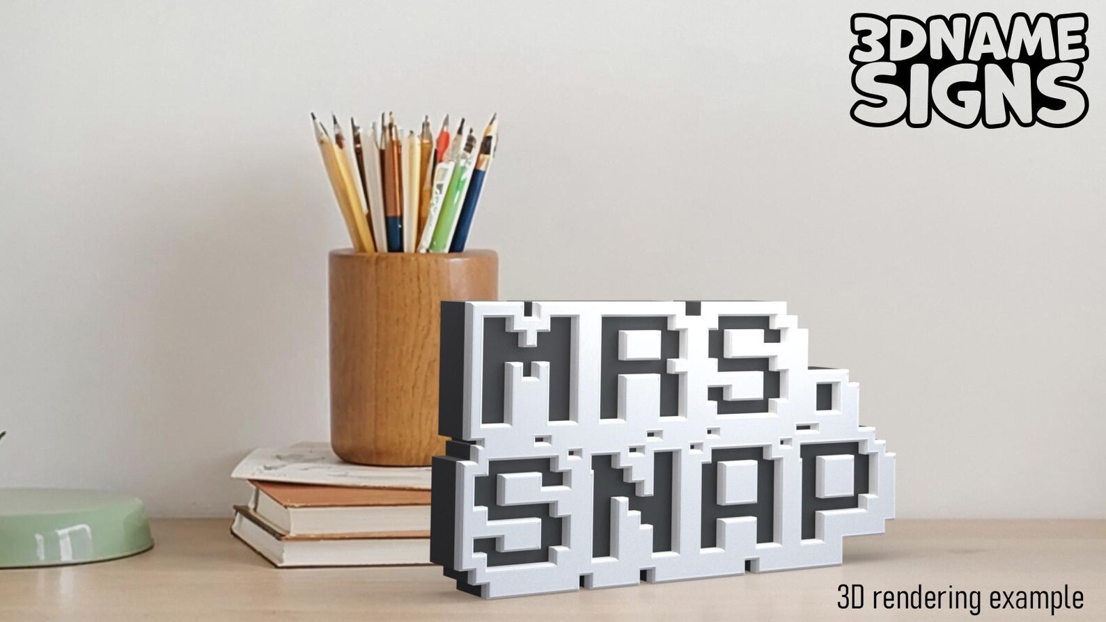 Personalized 3D Desk Name Signs - Etsy