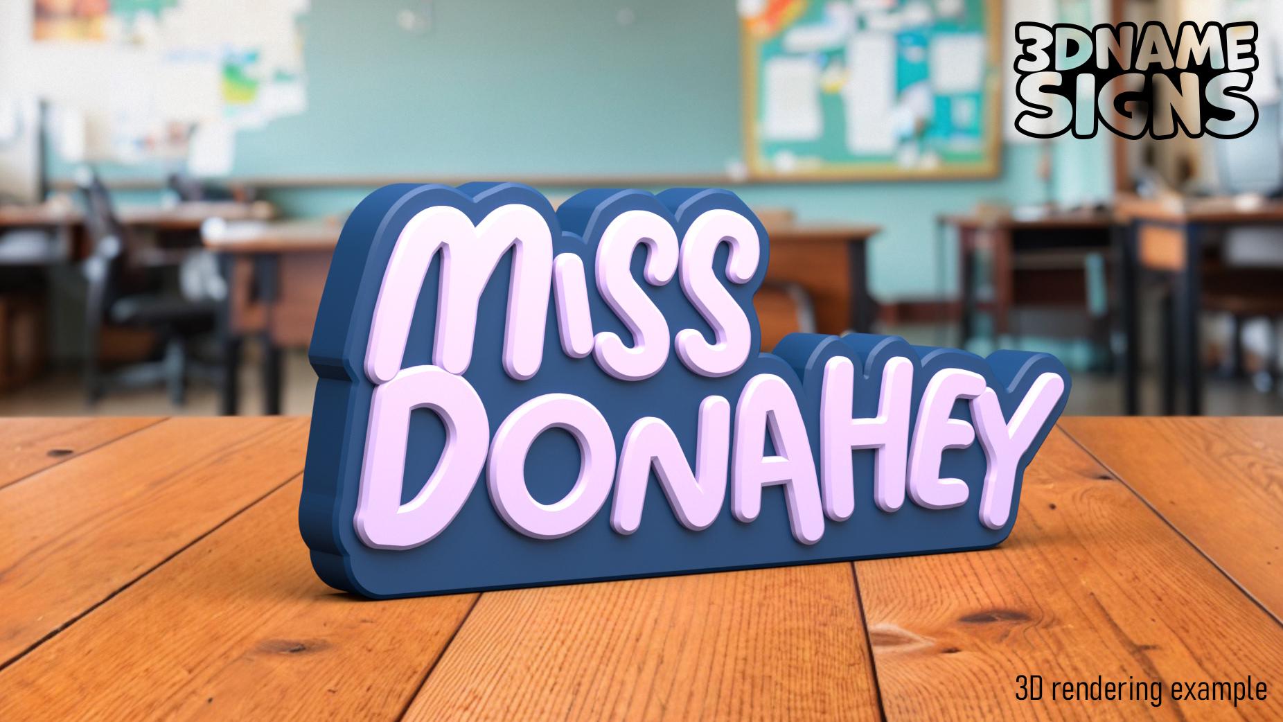 Personalized 3D Desk Name Signs - Etsy