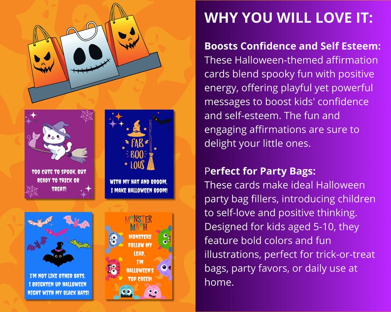 50 Funny Scary Halloween Affirmations for Kids | Printable Trick-or ...
