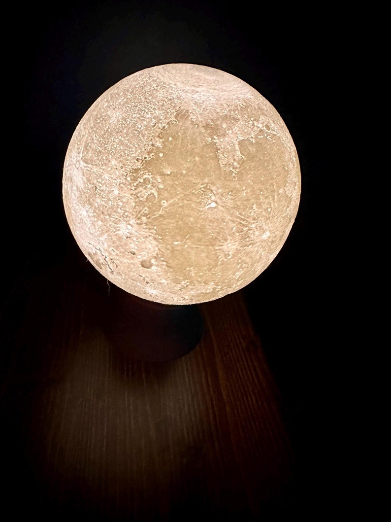 Moon Lithophane Lamp | Moon Light | Moon Lighting | Lighted Moon | Moon ...