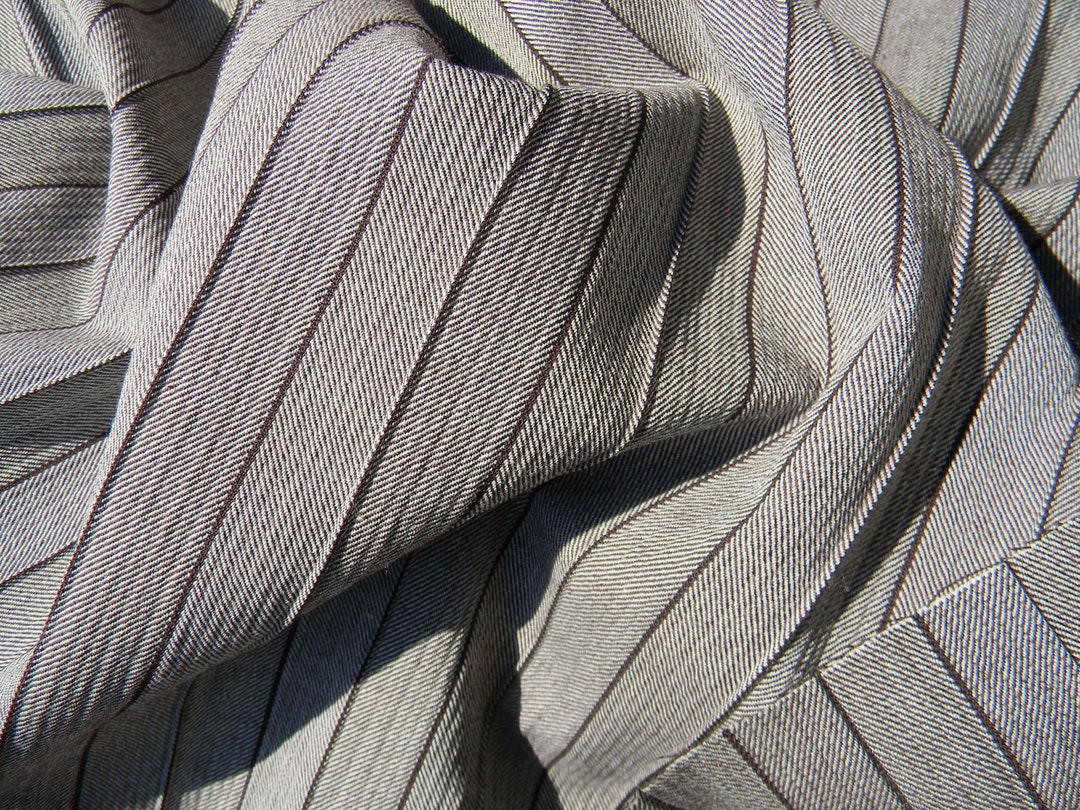 Luxurious Italian Wool Fabric With a Faint Ridged Chevron Design - Etsy