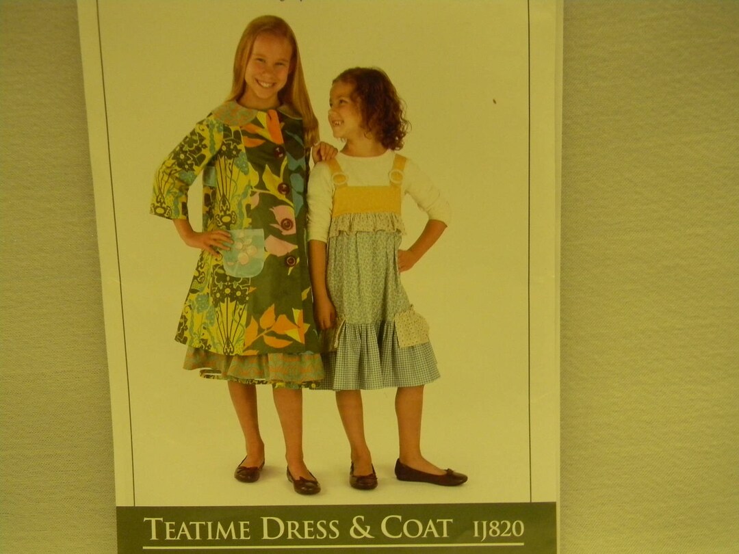 Uncut Indygo Junction Pattern IJ820 Childs Teatime Dress and Coat - Etsy