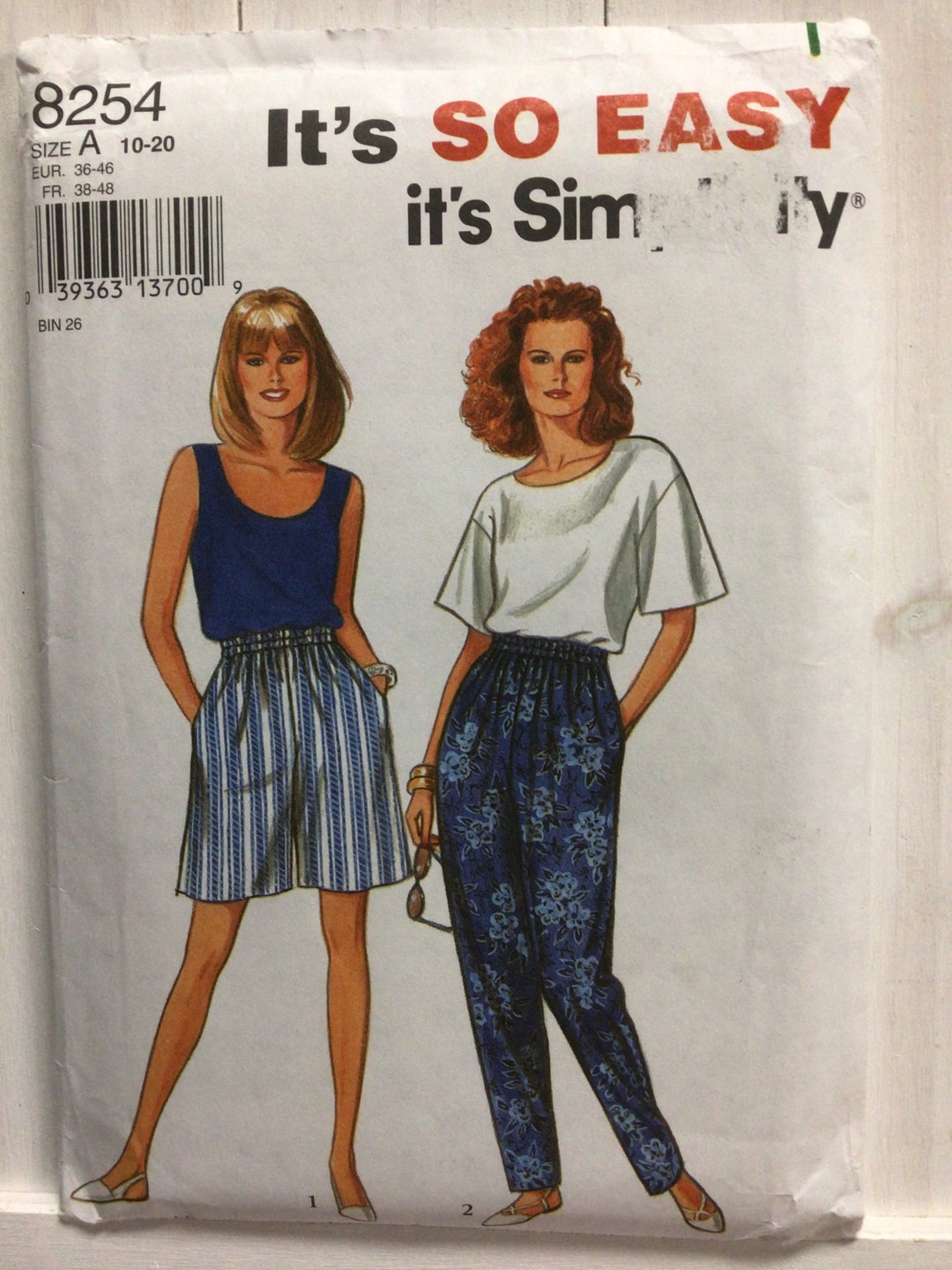 Vintage Uncut Simplicity Pattern 8254 Size 10-20 It’s so Easy Top ...