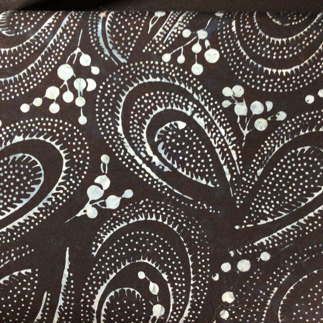 Paisley Design on Batik Cotton Fabric by Banyan Batiks - Etsy