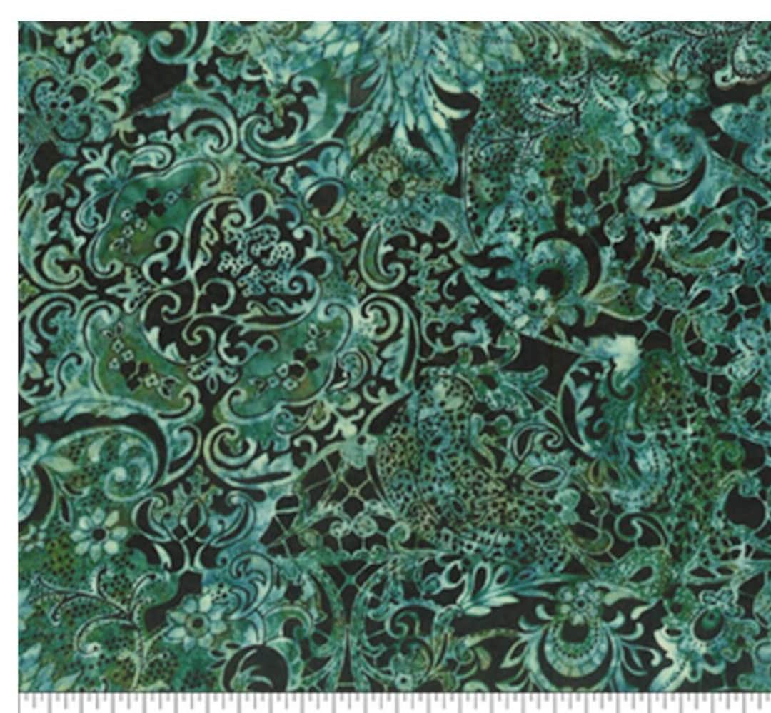 Soft Touch RAYON Batik Fabric in Teal Floral Design 82122-75 - Etsy