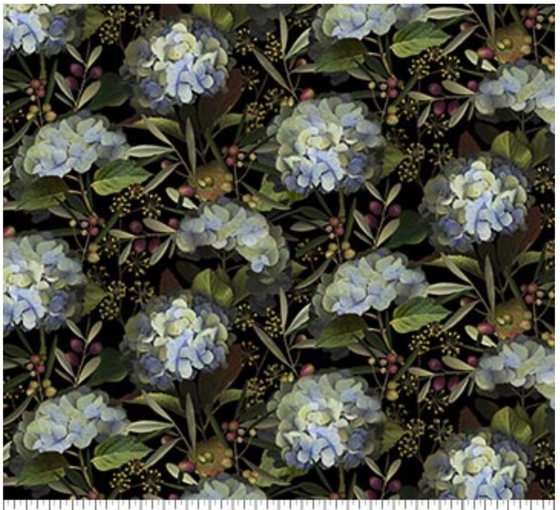 Harlow Hydrangeas and Berries Cotton Quilt Fabric by Northcott - Etsy