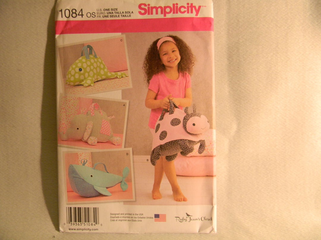 Uncut Simplicity Pattern 1084 Adorable Stuffed Animal Bags - Etsy