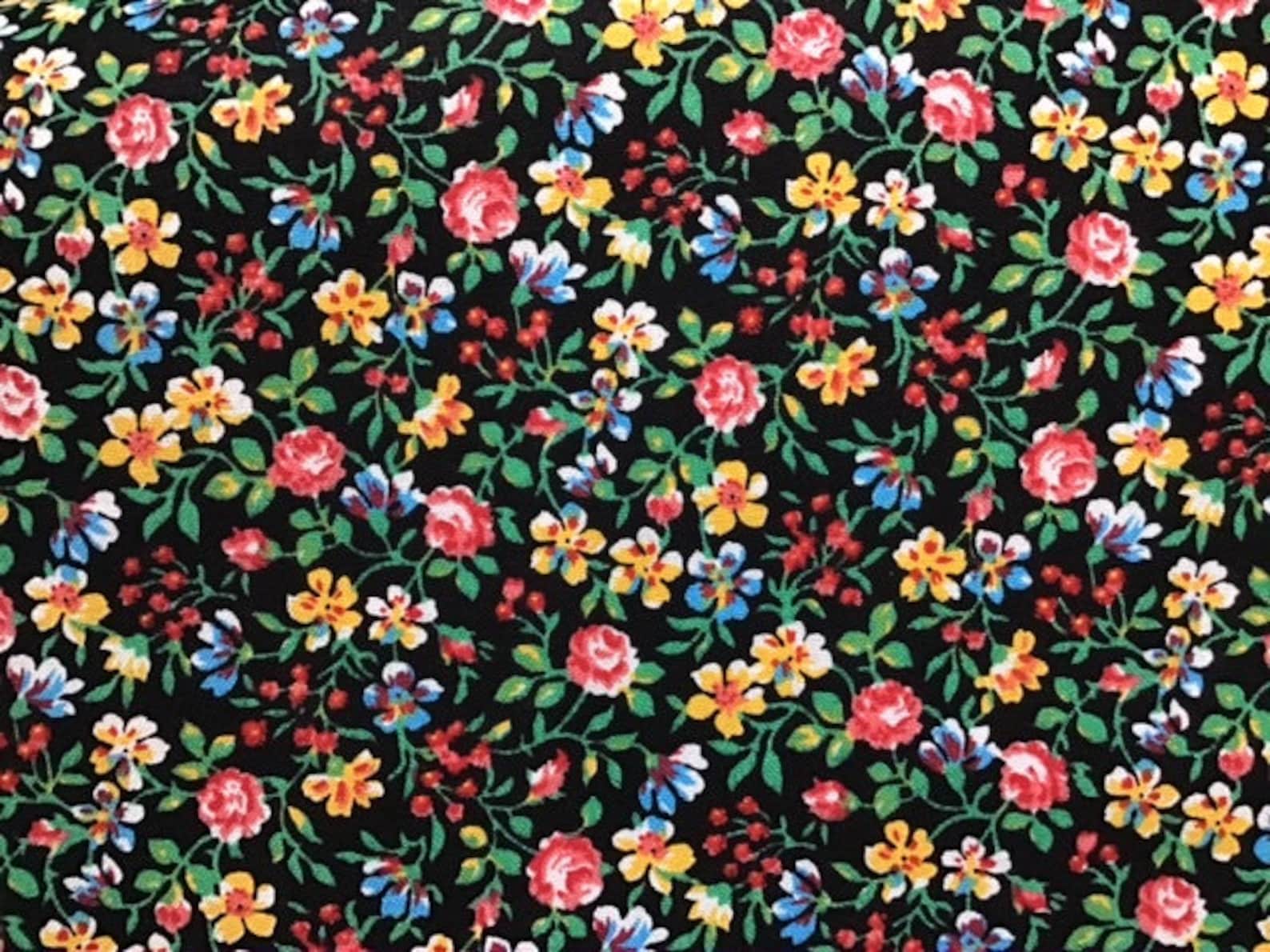 Colorful Tiny Floral Display Calico Print Cotton Fabric 1/2 - Etsy