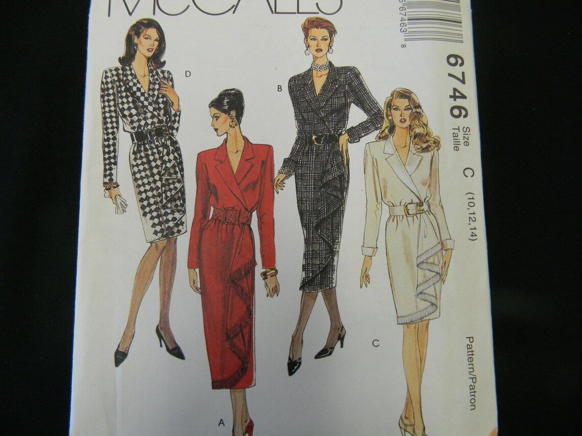 Uncut Vintage McCalls Pattern 6746 Size 10 12 14 Sarong Wrap | Etsy