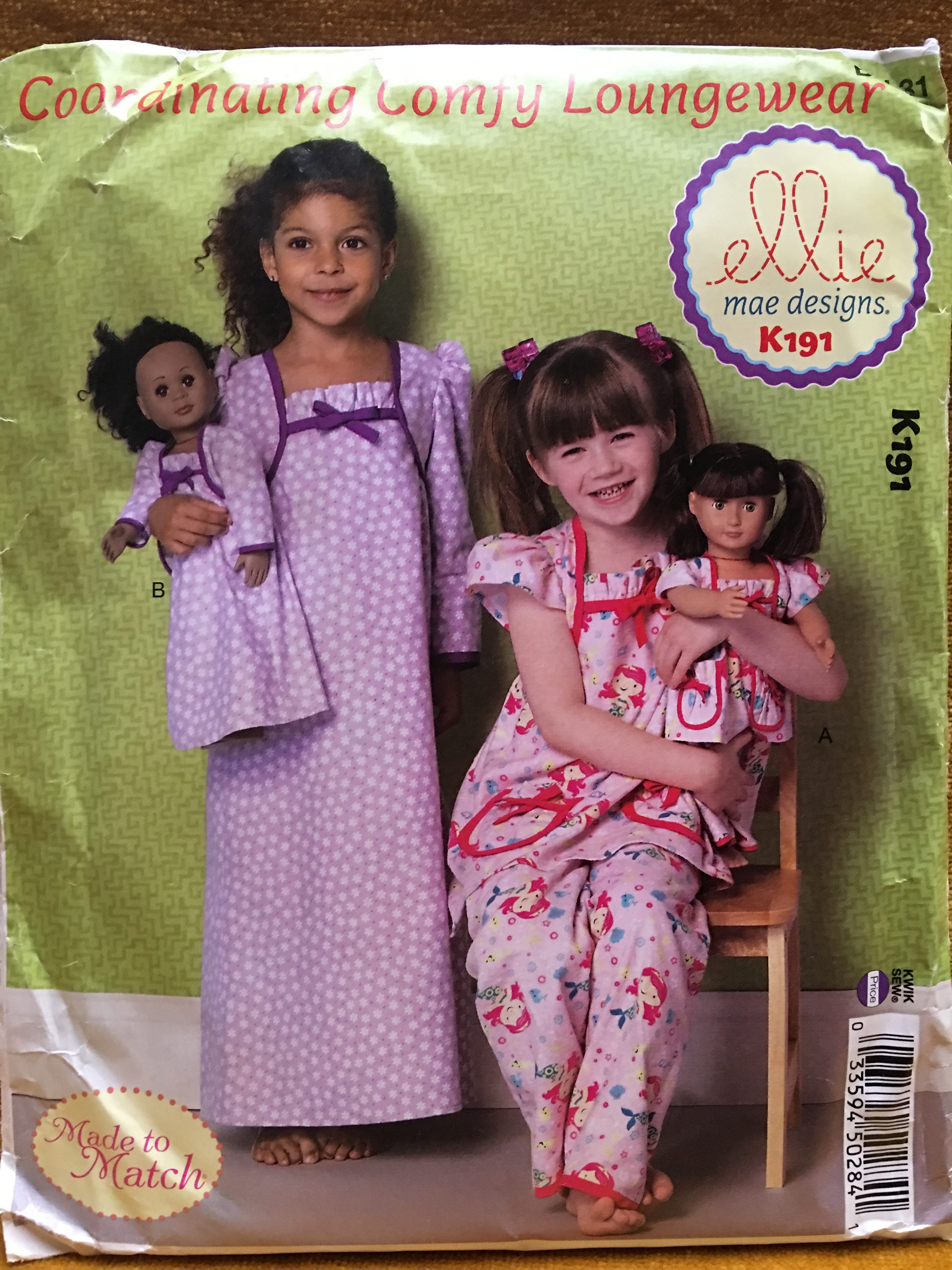 New Mccall's Ellie Pattern K191 Girls' & Doll's - Etsy