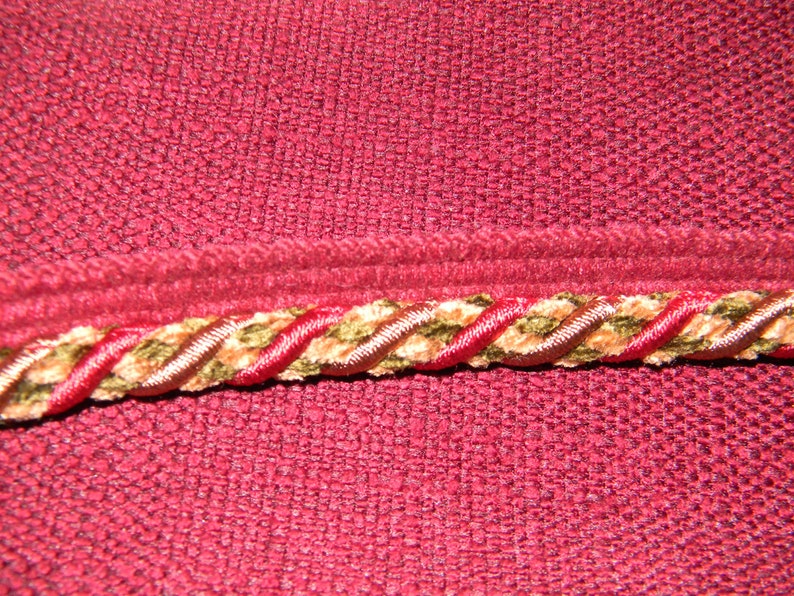 3/8 Conso Cord With Knit Lip in Burgundy With Green and - Etsy