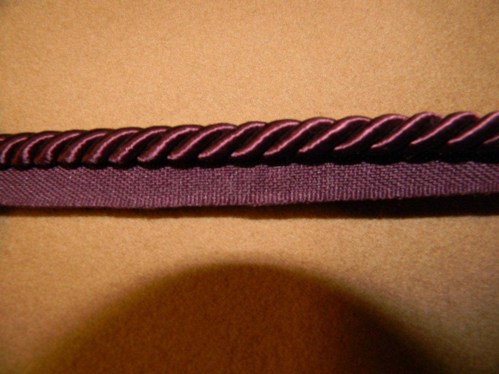 Large Upholstery Cord,welting, Piping With a Lip in Eggplant - Etsy
