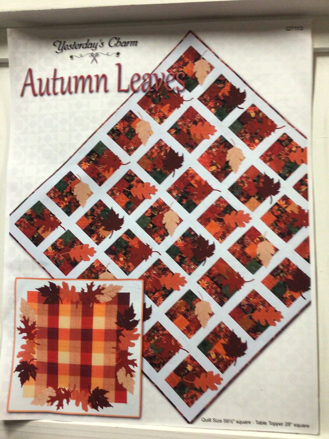 Autumn Leaves Quilt Pattern by Yesterday’s Charm QT113 - Etsy