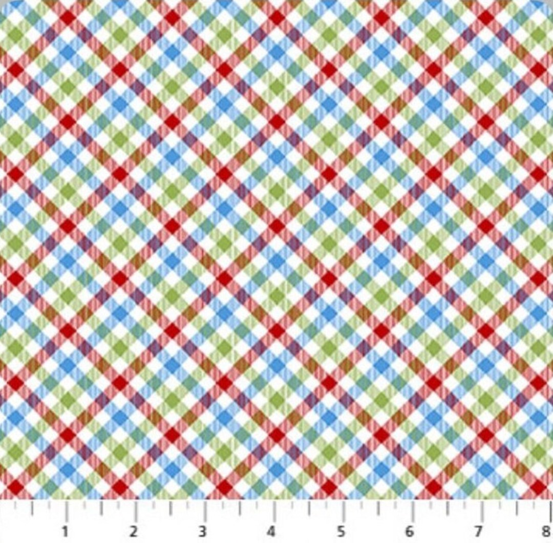 Winter Welcome Diagonal Gingham by Northcott Fabrics Top Quality Fabric ...