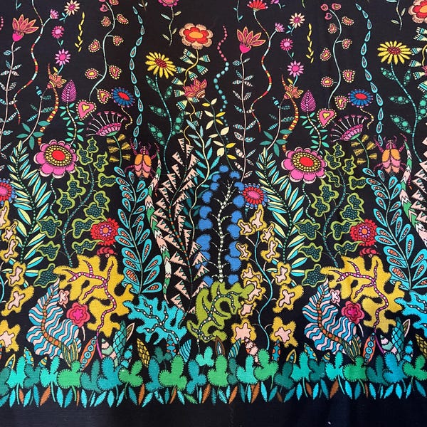 Border Print Fabric - Etsy