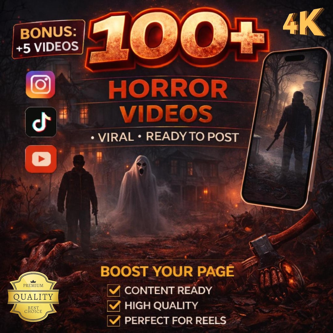 100+ Viral Horror Video Clips | 4K, Tiktok, Reels (digital Download ...