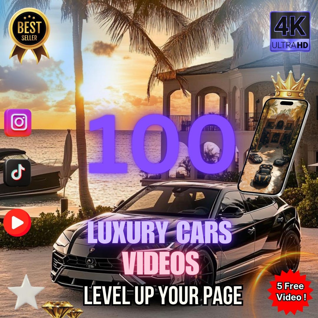 Luxury Car Video Clips: 4K HD Stock Footage for Social Media (instant ...