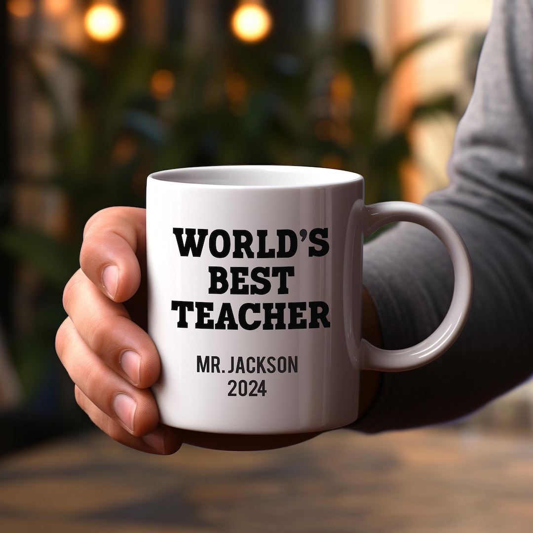 PERSONALIZED Best Teacher Mug, Custom Teacher Gift, World's Best ...